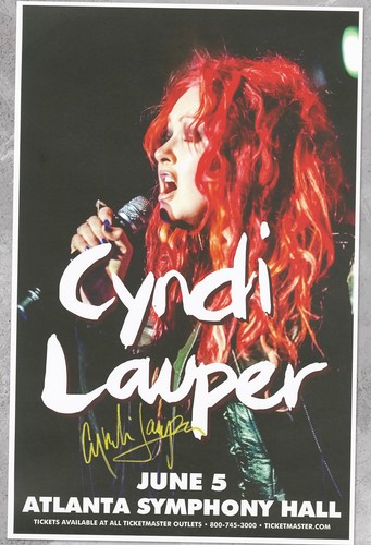 Cyndi Lauper autographed gig poster | eBay