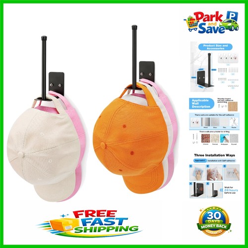 Sturdy Hat Hooks for Baseball Caps - 2-Pack with Easy Installation ...