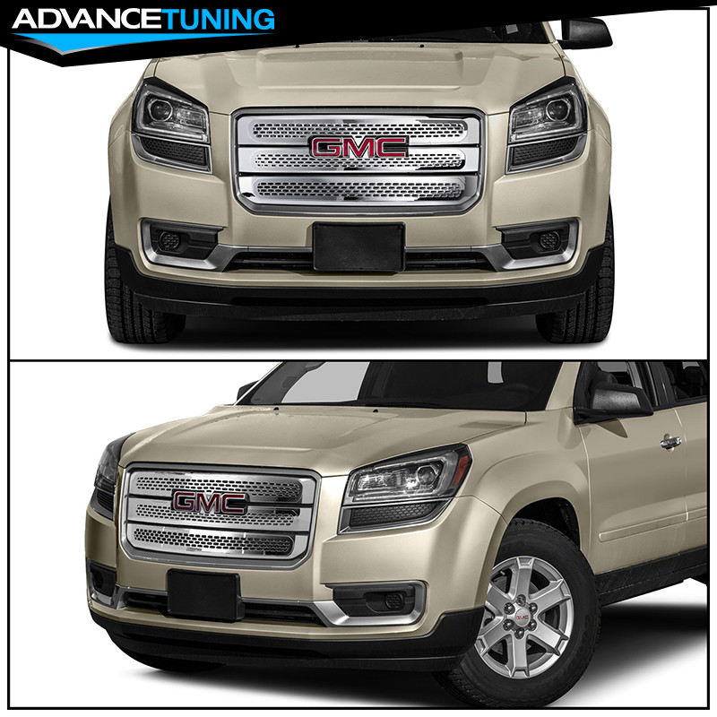 Fits 13-16 GMC Acadia Denali Style Grille Overlay 3 Bar Front Grill ...