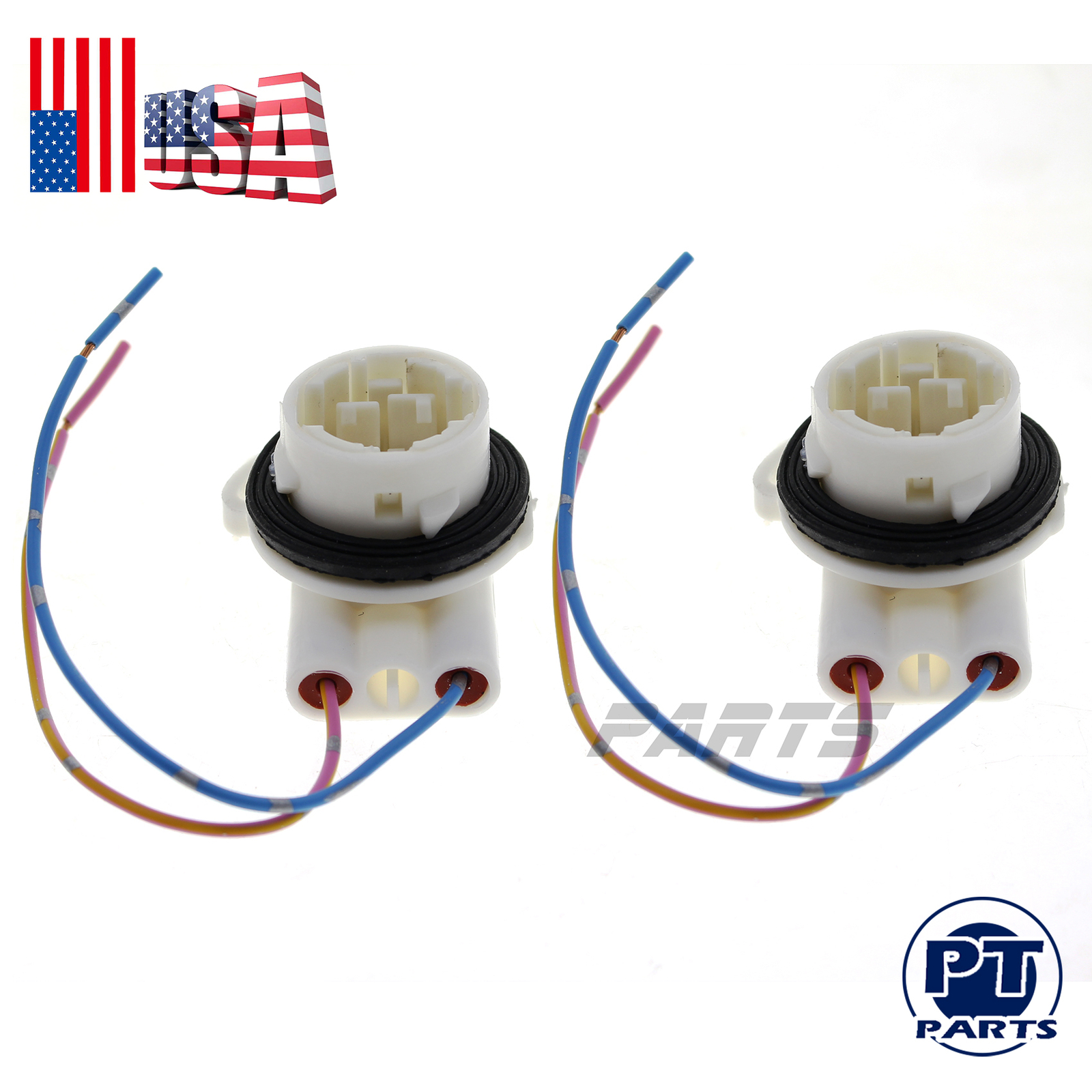 2x Bulb Sockets 3156 3056 Brake Turn Signal Light Harness Plug Pigtail ...