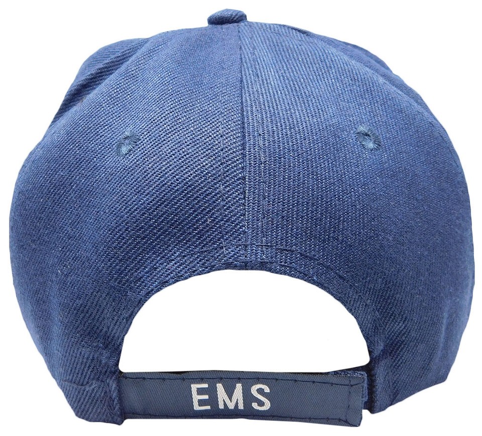 Embroidered Blue EMS Emergency Medical Service Shadow Baseball Style ...