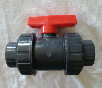 Everflow 1-1/4” True Union PVC Ball Valve 280TS114 PVC-U -W/ADAPTERS | eBay