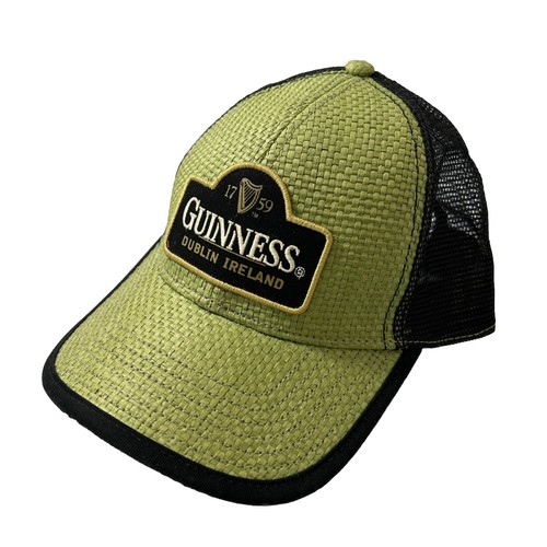 Guinness Beer Cap Hat Dublin Ireland Bio-Domes Headgear Straw Snap Back ...
