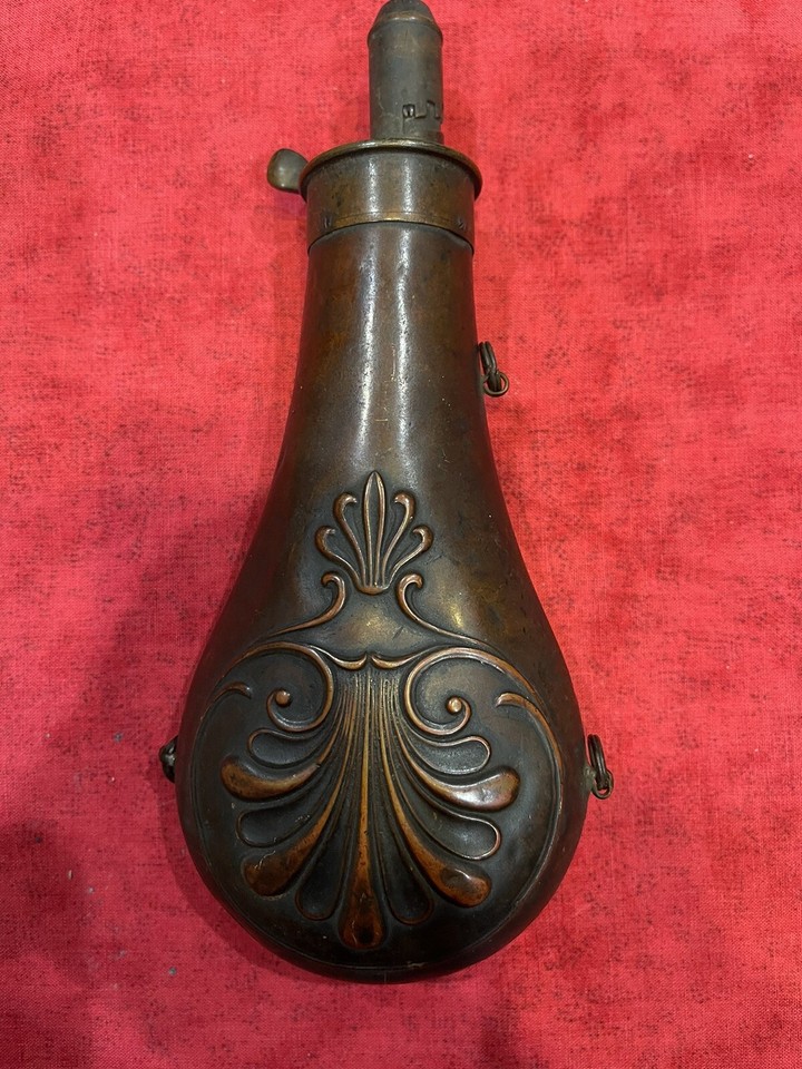 AM Flask & Cap Co Powder Flask Horn Old Vintage #221008 | eBay
