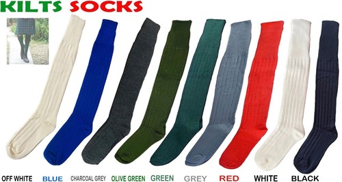 Men's Traditional Scottish Highland Kilt Wear Hose Wool Long Socks ...