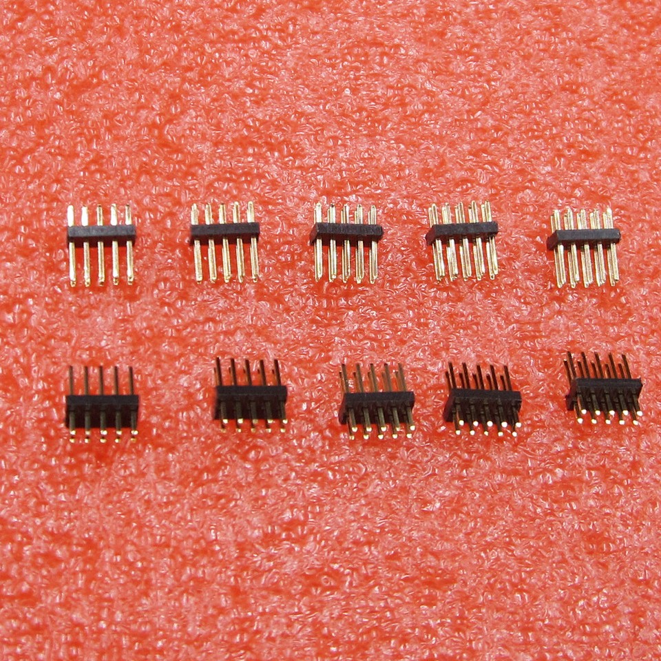 10PCS Gold Plated 1.27mm Pitch Male 2x5 Pin 10 Pin Straight Pin Header ...