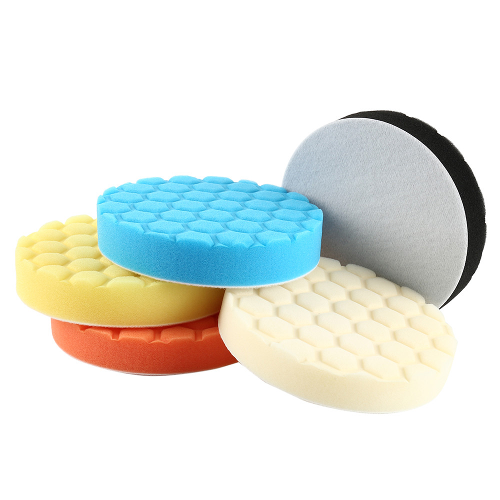6'' Sponge Polishing Waxing Buffing buffer Pad Kit Set for Car Polisher ...