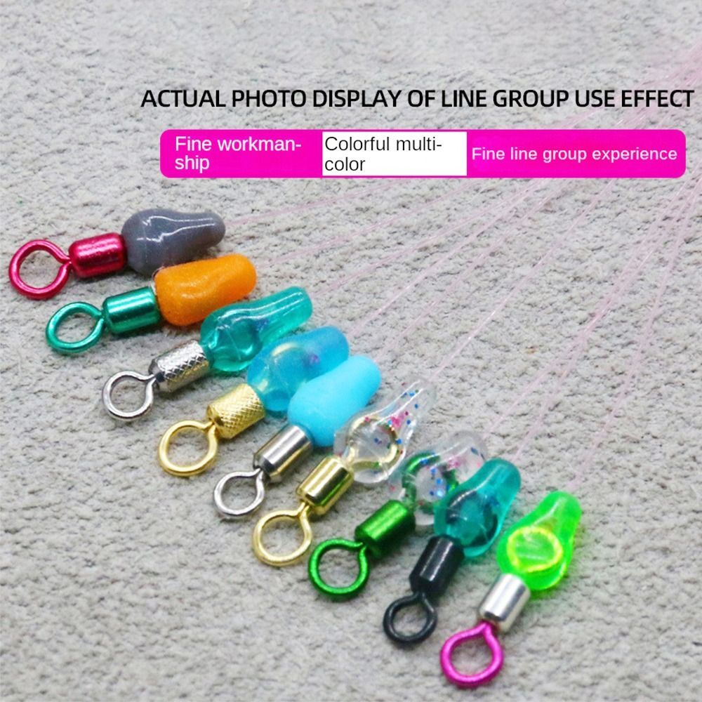 600pcs 100 Groups Fishing Supply Rubber Bean Float Space Beans Lakes ...