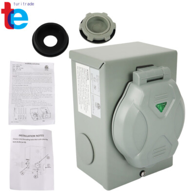 50A Generator Power Inlet Box NEMA SS2-50P Power Inlet Box for 3Prong ...