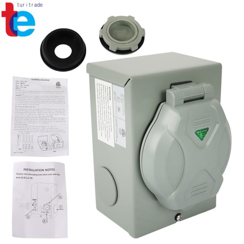 50A Generator Power Inlet Box NEMA SS2-50P Power Inlet Box for 3Prong ...