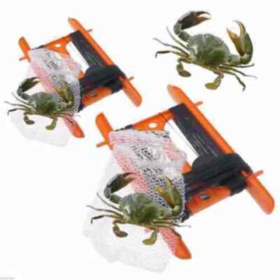 2 x Crabbing Line with CRAB NET On Reel Crab Bag Weight Fishing NO ...