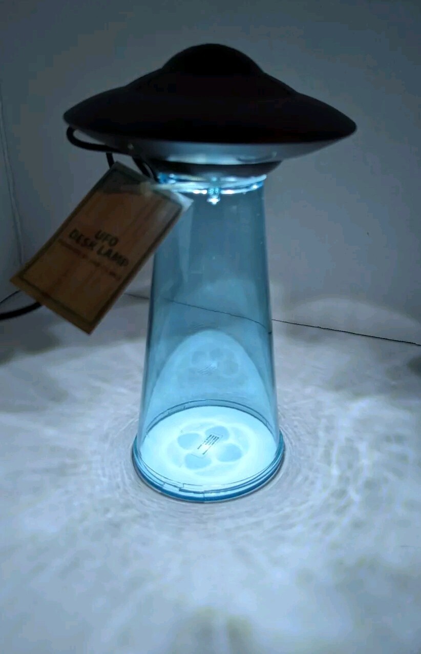 Target Bullseye Playground UFO Lamp Desktop Flying Saucer Light Up LED ...