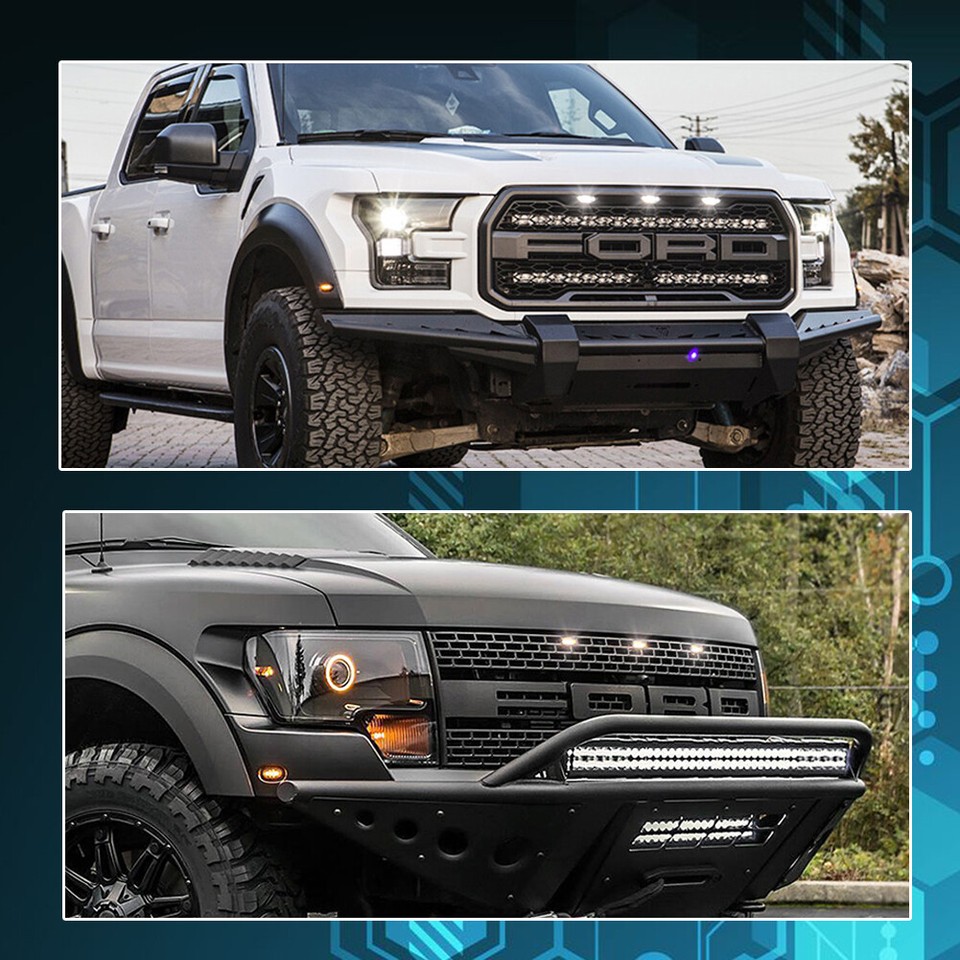 3x Clear Lens Xenon White LED Running Marker Lights For Ford Raptor ...