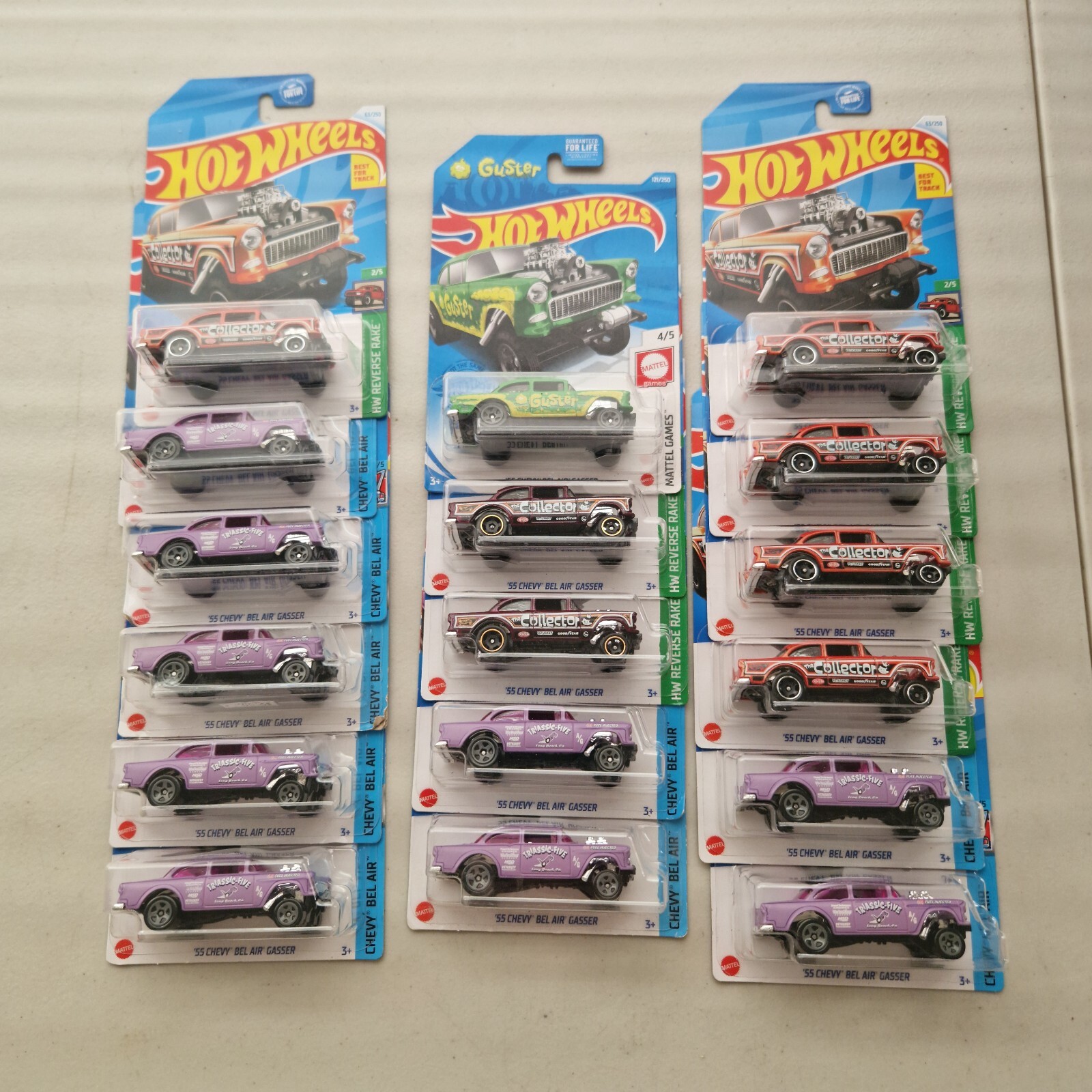 Hot Wheels Lot of 17 '55 Chevy Bel Air Gasser HW Mattel Games / Reverse ...