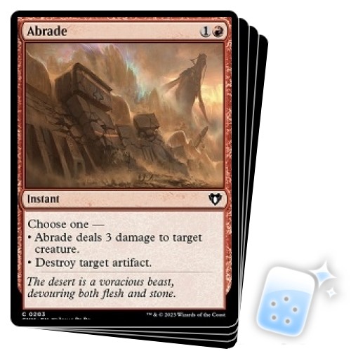 ABRADE X4 Commander Masters Magic MTG MINT CARD | eBay
