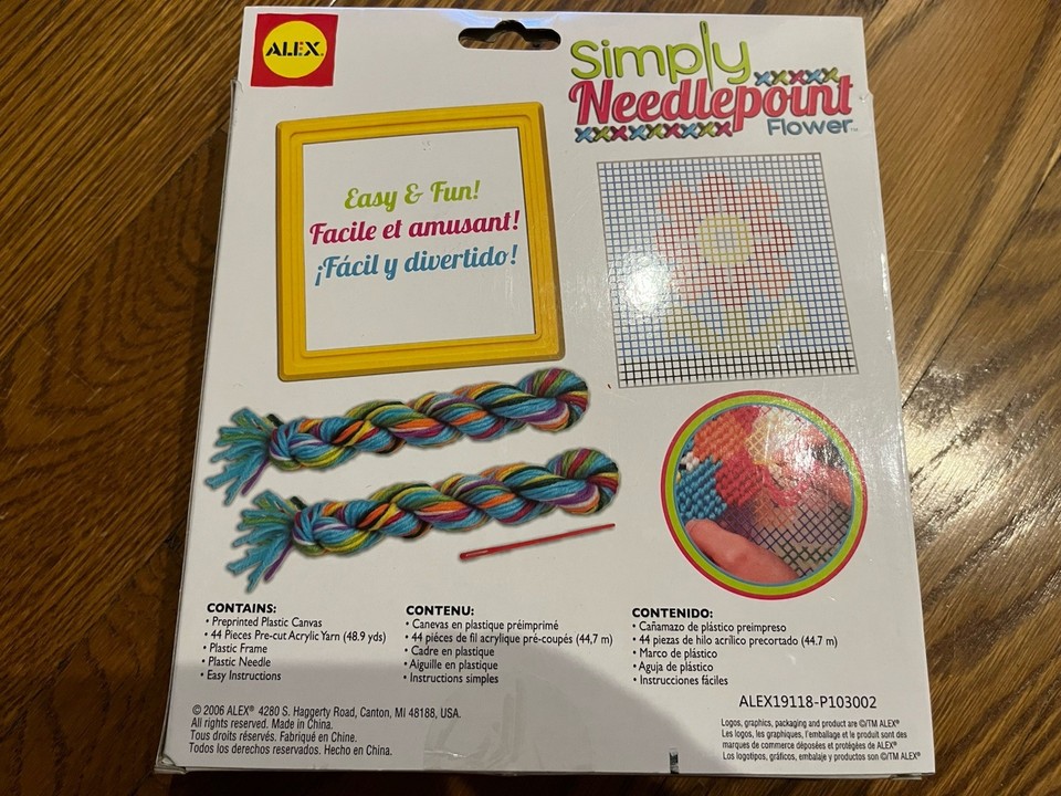 Alex Craft Simply Needlepoint Flower Kids Craft Activity…damaged box ...