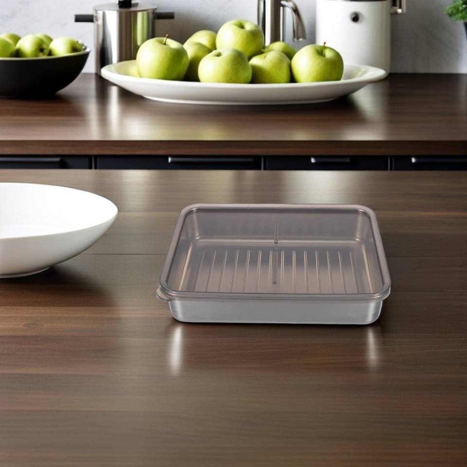 Stainless Steel Storage Containers with Lids Metal Microwavable Food | eBay