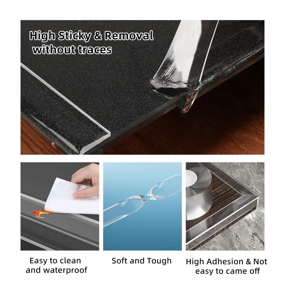 Clear Corner Edge Protector Strip, Self-Adhesive Bumper Guard for ...