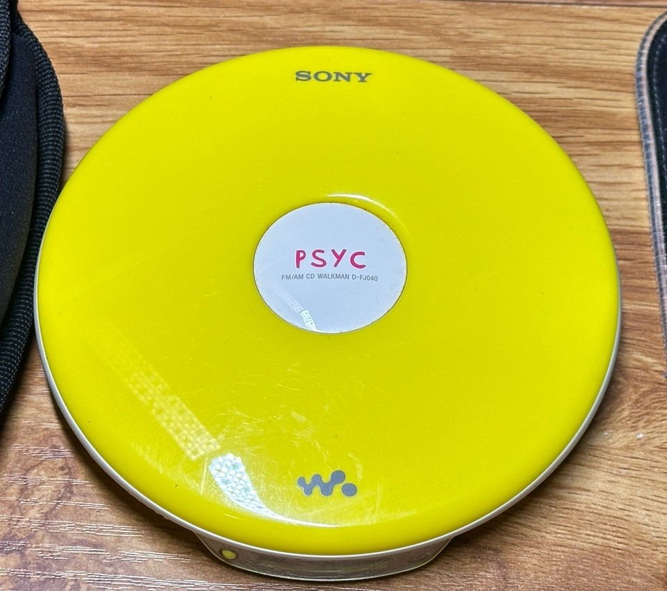 Sony Walkman Psyc D-FJ040 CD Player Yellow Rare AM FM Radio Tested ...