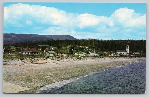 Indian Village Se-Shalt Tribe Sechelt BC Canada Chrome Postcard Vtg ...