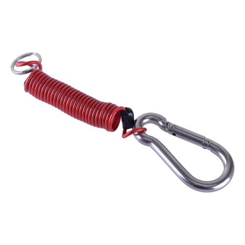 1x 80mm Trailer Boat Cable Spring Clip Safety Buckle Connector Elastic ...