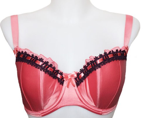 SUJETADOR SEÑORA CURVY KATE AROS SATINADO TRHILL ME BRA MELOCOTÓN FLOR ...