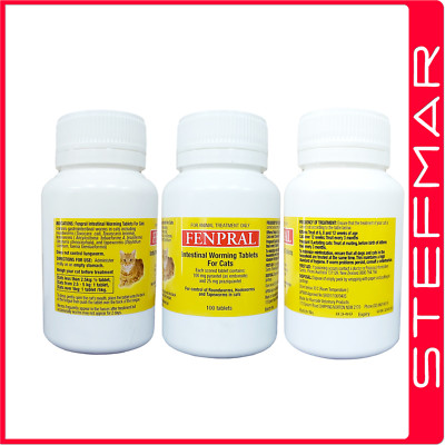 Fenpral Cat 5Kg Intestinal Worming Tablets 100 Pack | eBay Australia