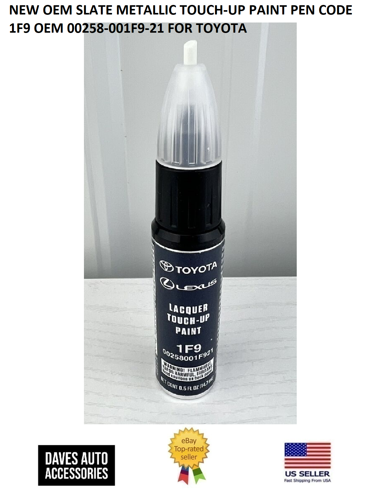 NEW OEM SLATE METALLIC TOUCH-UP PAINT PEN CODE 1F9 OEM 00258-001F9-21 ...