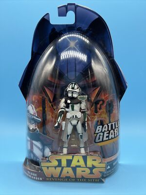Star Wars Revenge of The Sith CLONE COMMANDER (Green) 3.75" #33 Hasbro ...