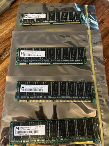 4 X Micron 64Mb PC100 SDRAM MT9LSDT872AG-10EC7 Memory | eBay