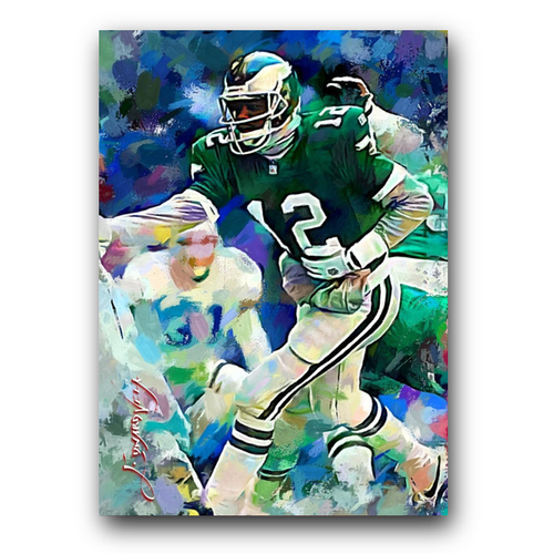 Randall Cunningham #6 Art Card Limited 44/50 Vela Signed (Philadelphia ...