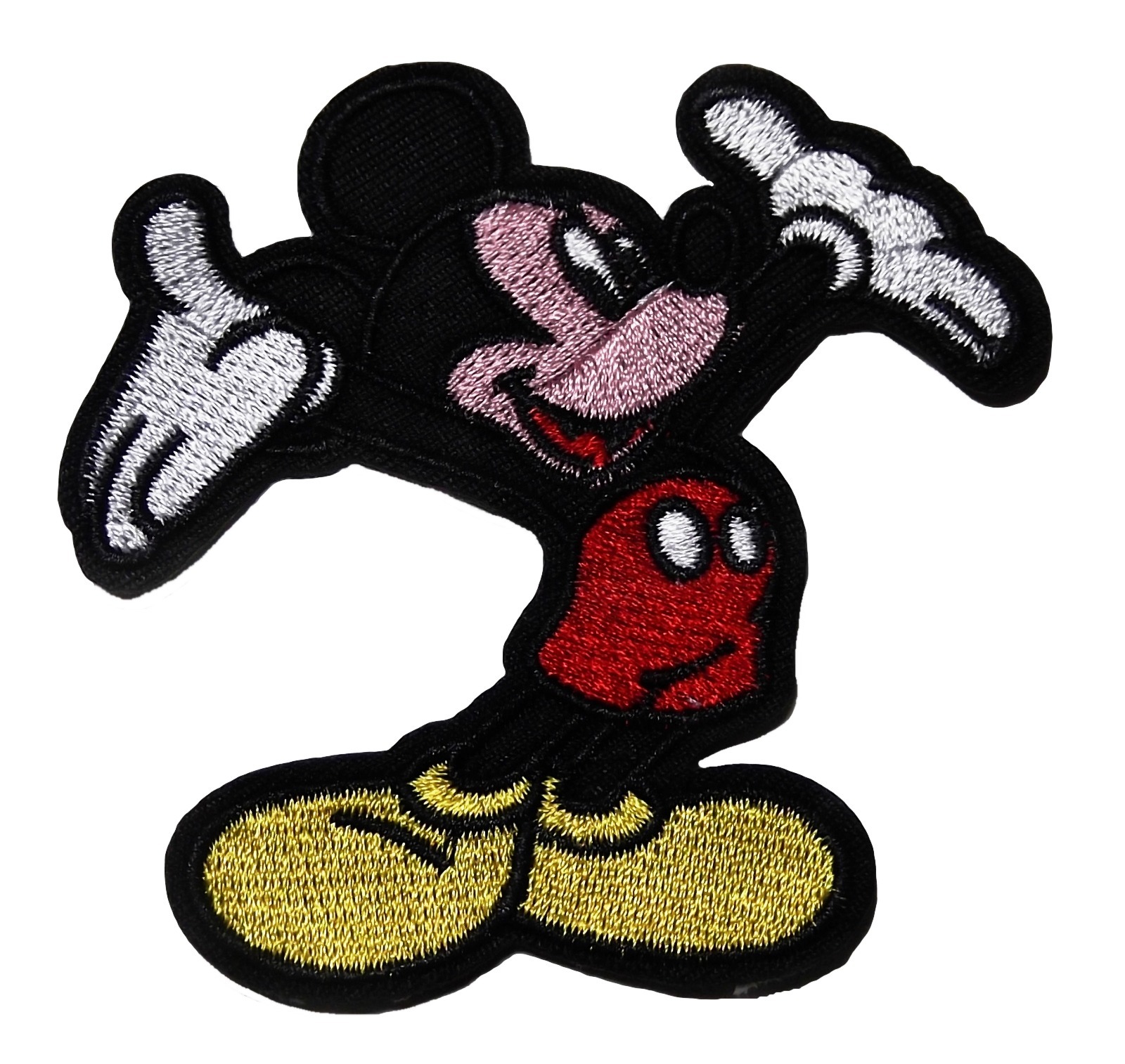 MICKEY MOUSE with Outstretched Arms Iron-on/Sew-on Embroidered Patch | eBay