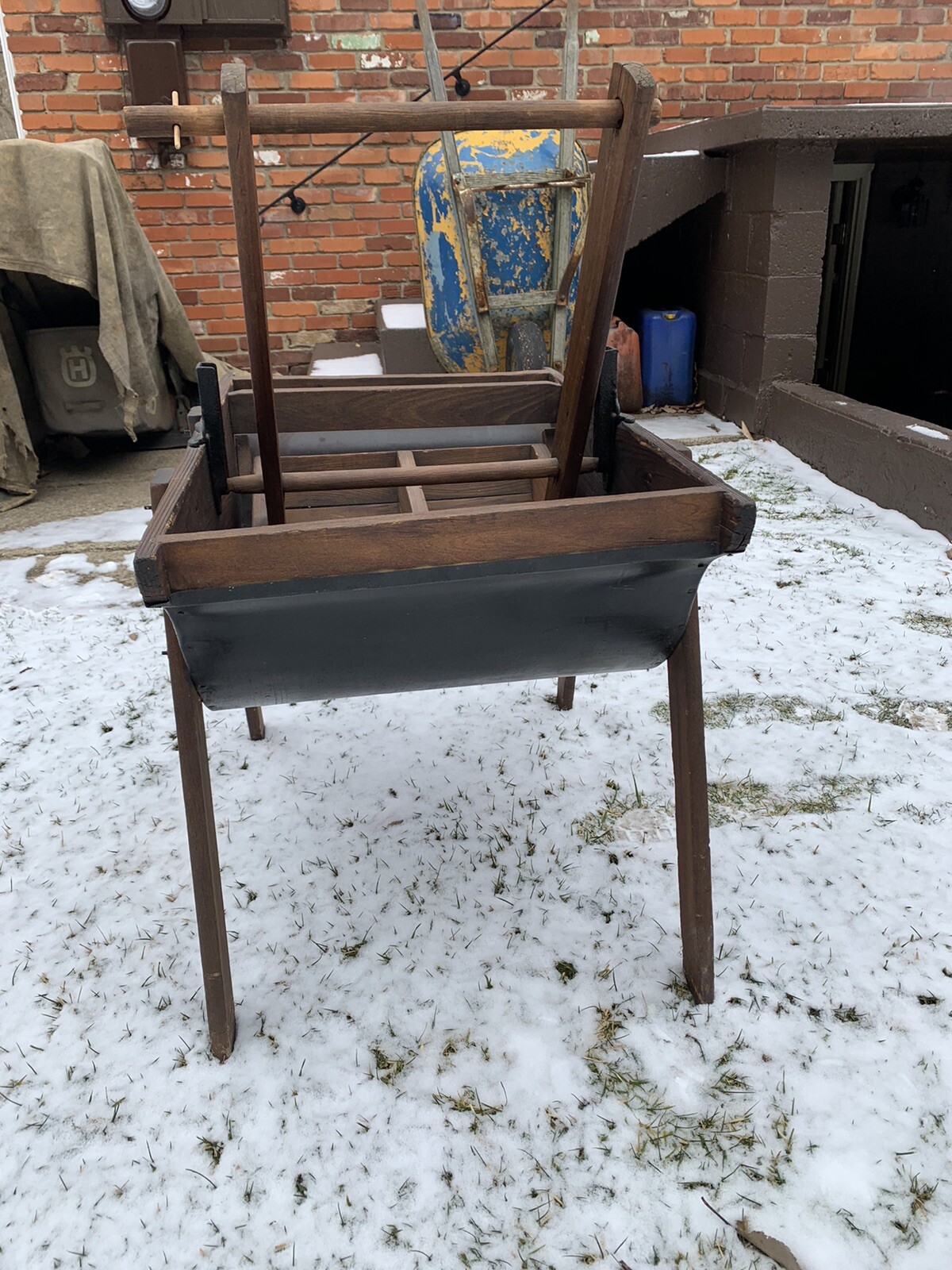 Antique Primitive Washing Machine Quick & Easy, Wooden Clothes Washer ...