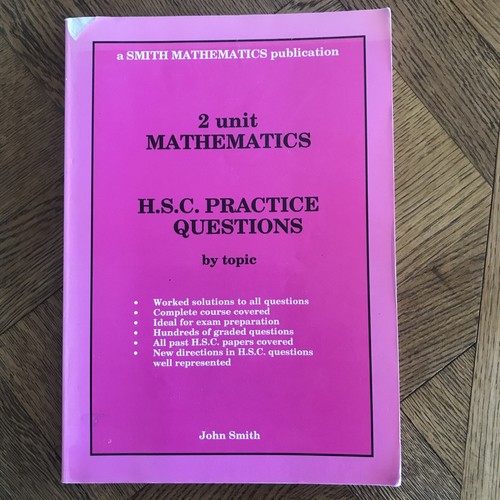 HSC Practice Questions By Topic 2 Unit Mathematics Paperback Book ...