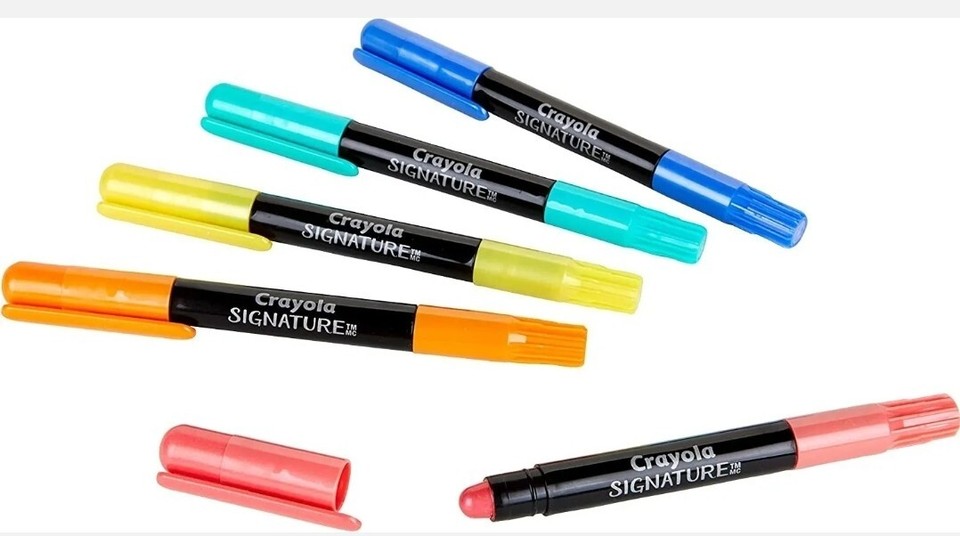 TWO Crayola Signature Pearlescent Cream Sticks Luxe Colors Blendable | eBay