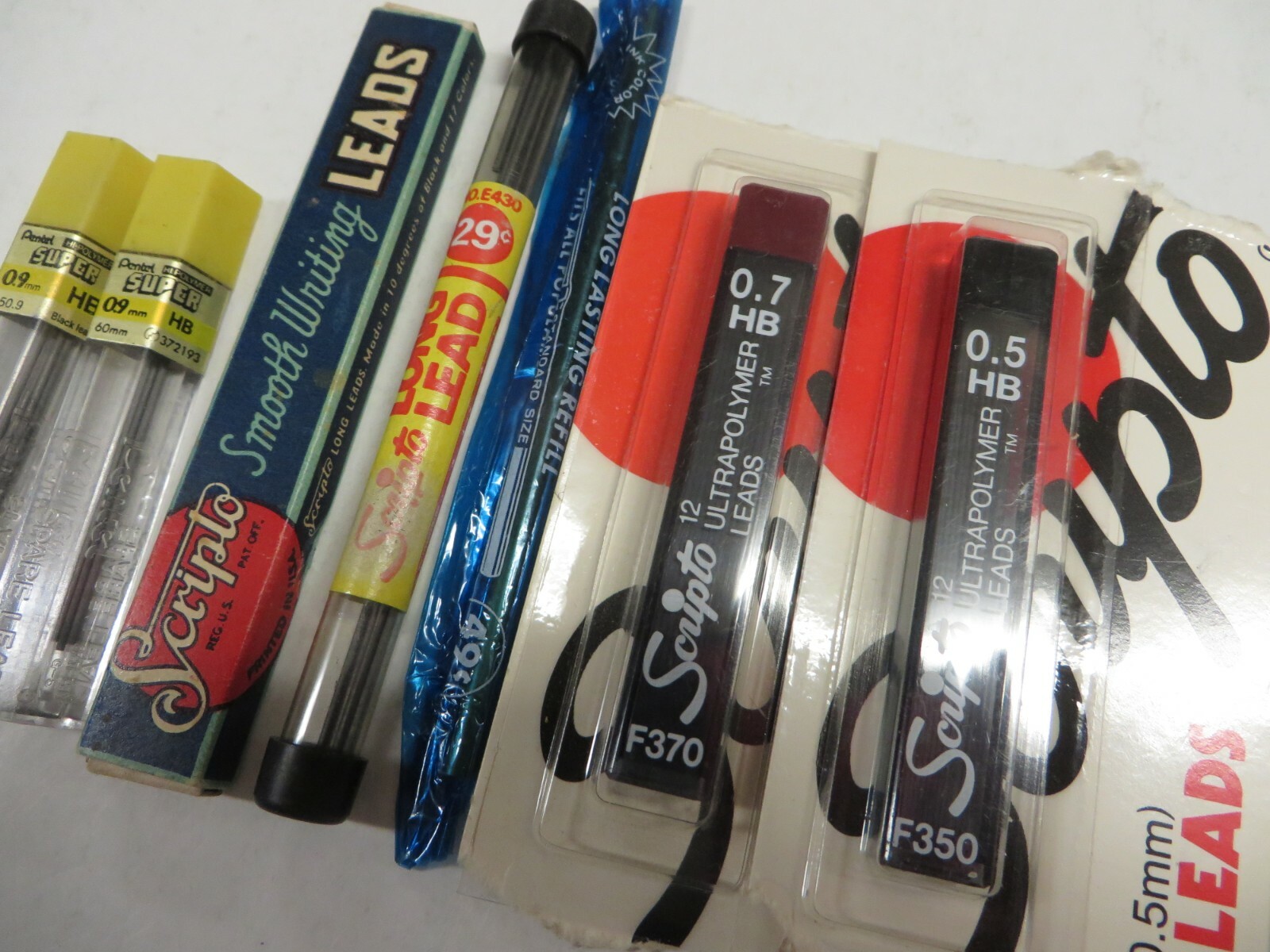 Vintage Lot LEAD PENCIL REFILLS Scripto Staedtler Eagle Listo Sheaffer ...
