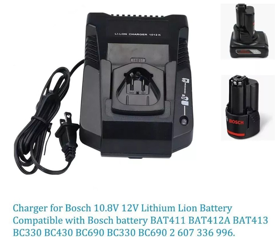 BAT411 BC430 BAT413 BAT412A For Bosch Li-Ion Rapid Battery Charger 10 ...