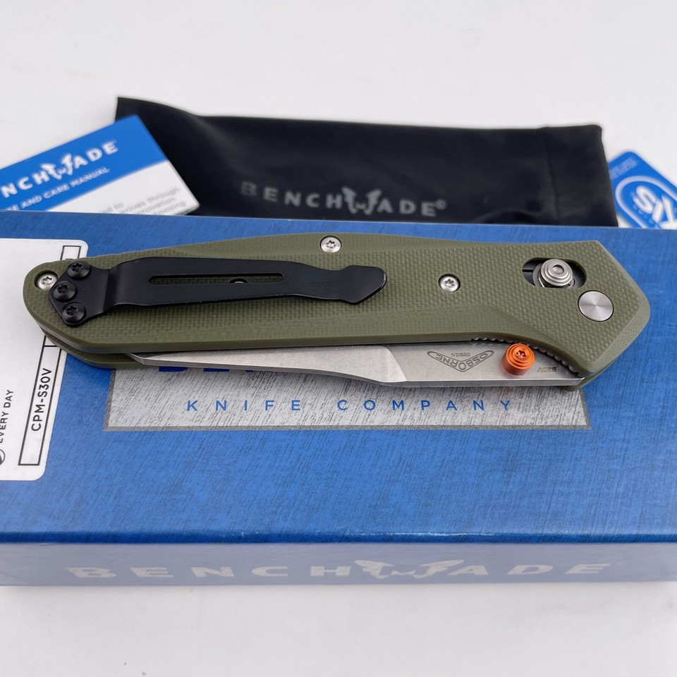 Benchmade 940 Custom Osborne G10 Green Handle CPM-S30 Blade Steels ...