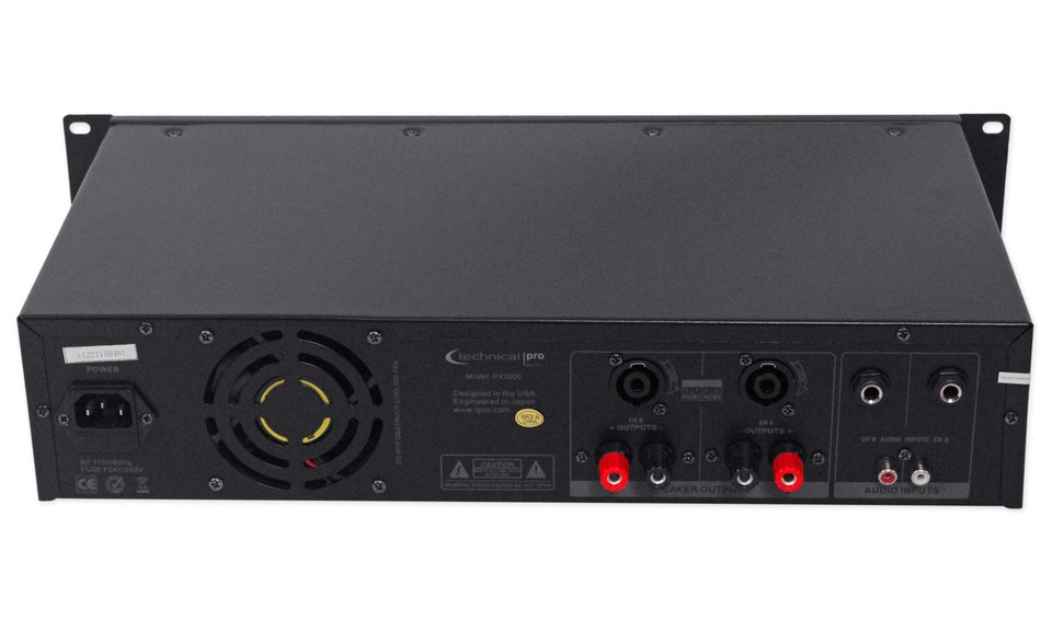 Technical Pro PX3000 Professional 2U 2-Channel 3000 Watt Power DJ ...