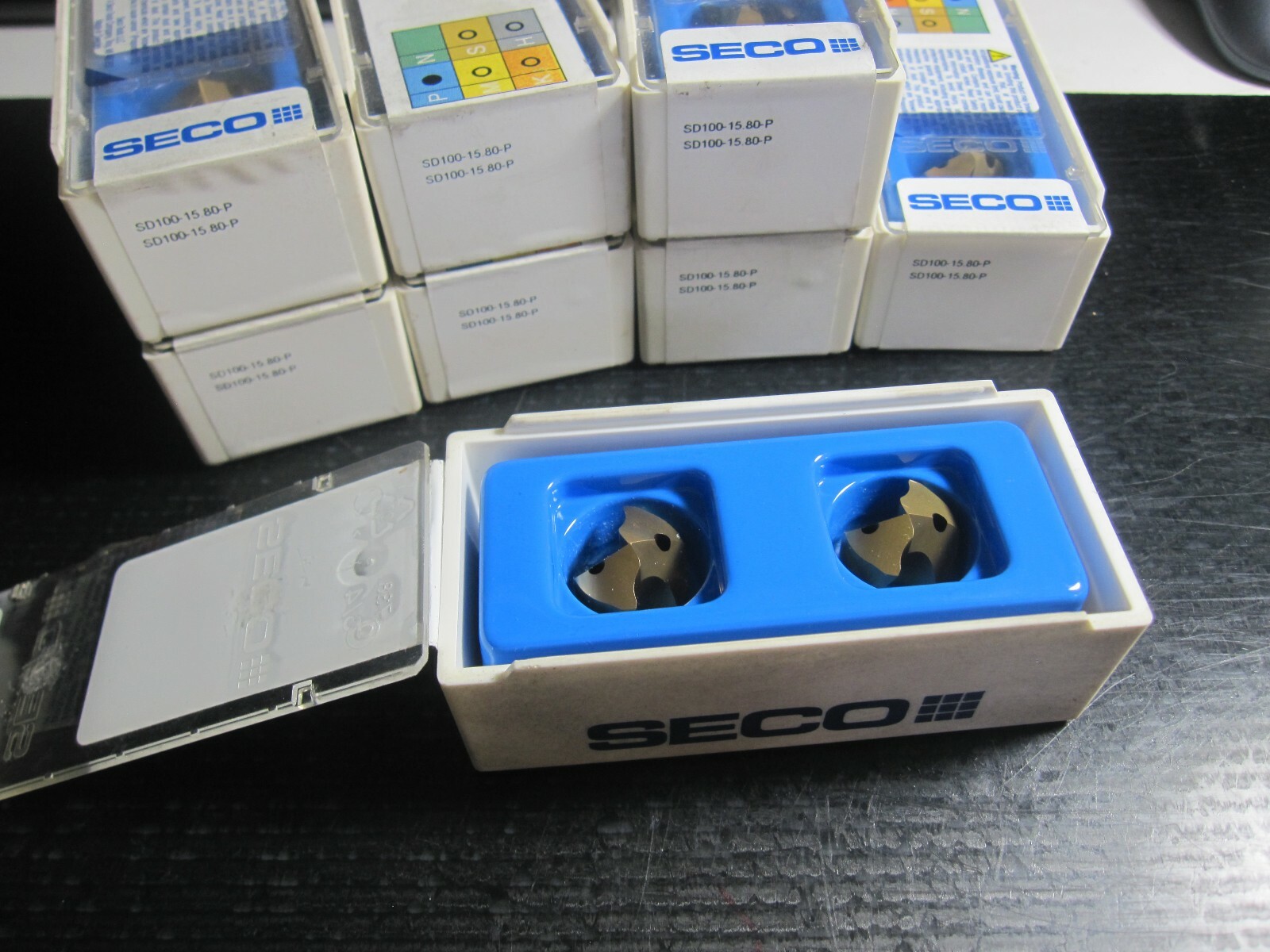 1 box (2 pcs) SECO SD100-15.80-P Crownloc replacement carbide drill ...