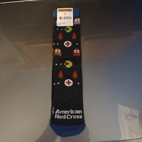 COLLECTIBLE RED CROSS PAC MAN SOCKS WITH PAC MAN CHARACTER. One Size ...