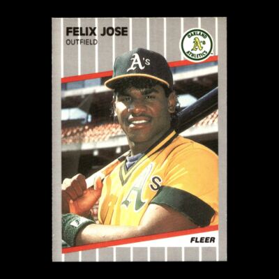 Felix Jose 1989 Fleer Rookie Oakland Athletics #15 R322C 15 | eBay
