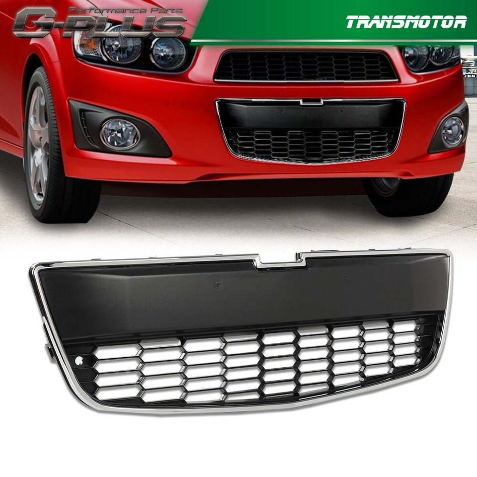 Front Lower Bumper Grille Fit For 2012-2016 Chevrolet Sonic Black w ...