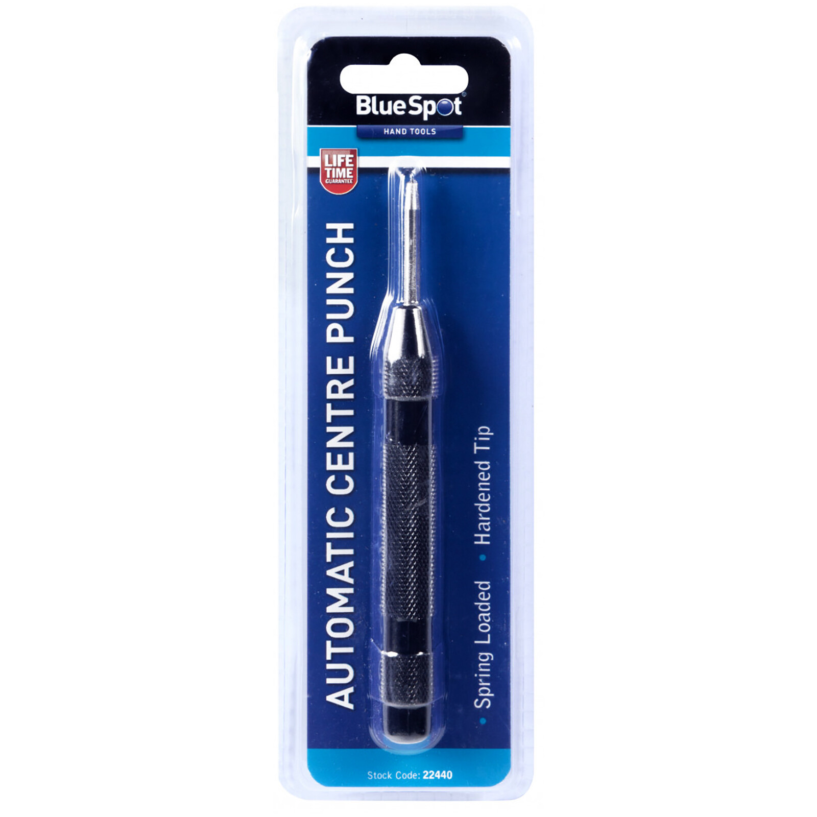 BlueSpot Automatic Centre Punch Marking Tool Spring Loaded Hardened Tip ...