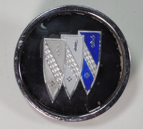 Vintage Buick Car Emblem Cap Badge 2.25" Black Background Tri Shield ...