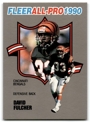 1990 Fleer All-Pro David Fulcher Cincinnati Bengals #18 | eBay