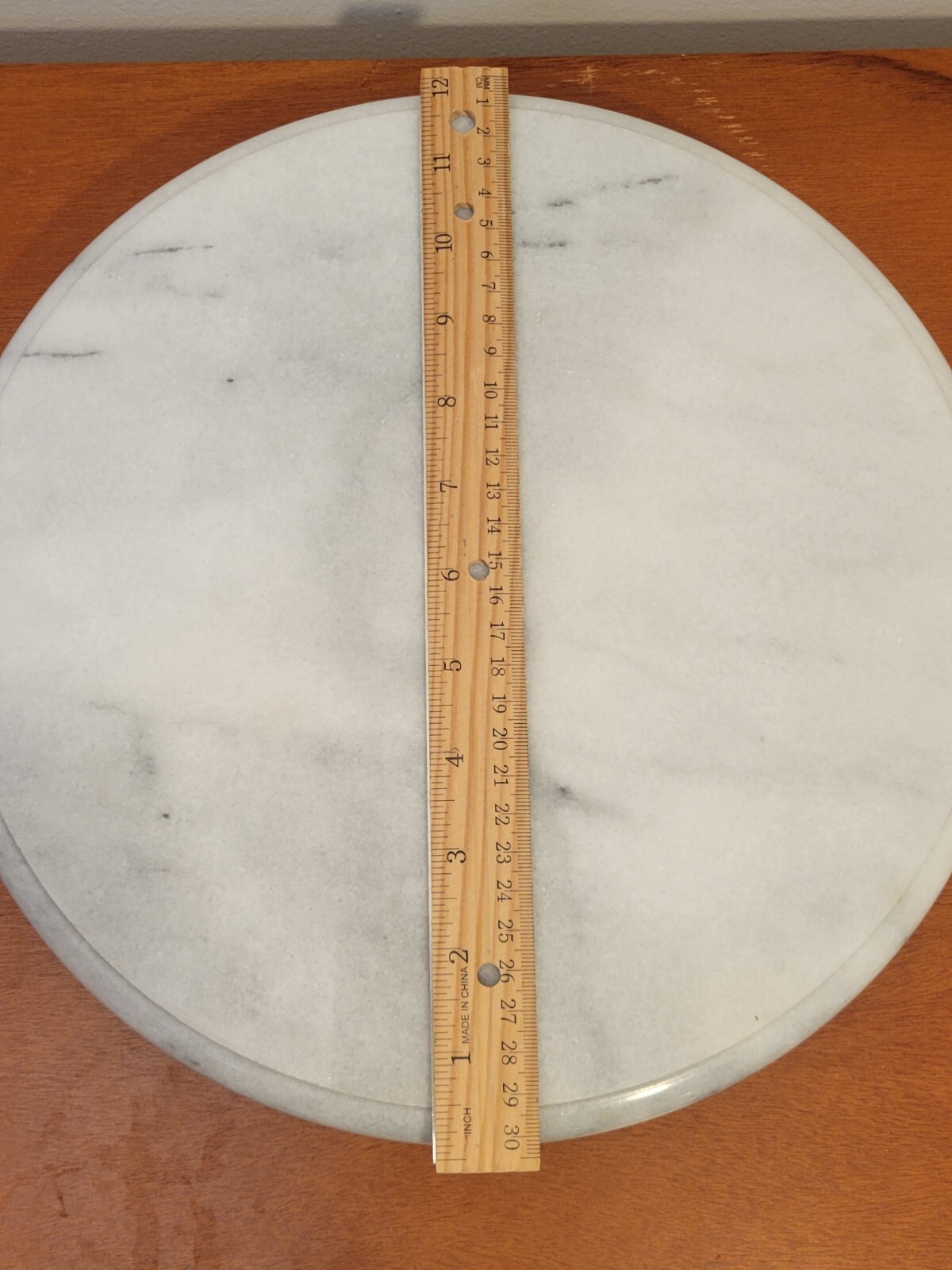 Vintage Marble Lazy Susan 12" Spinning White & Gray with Marble Base ...