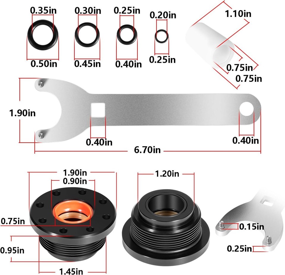 HS5157 Front Mount Hydraulic Steering Cylinder Seal Kit for SeaStar ...