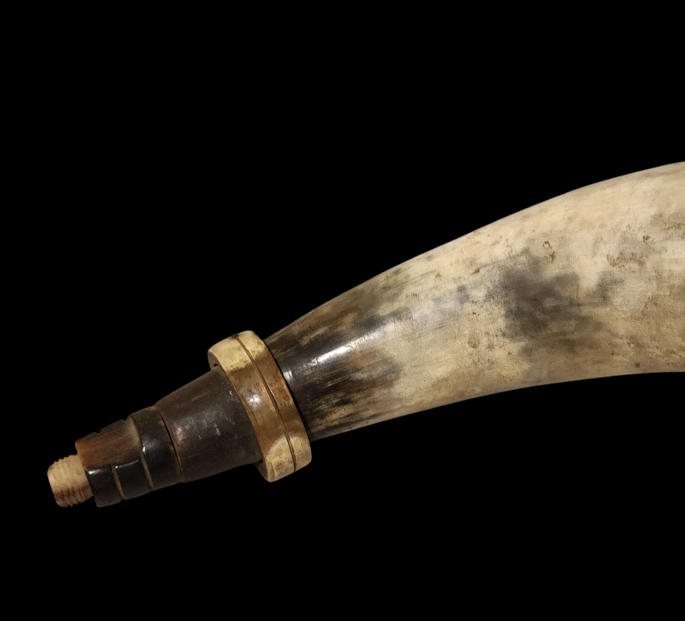 Antique Powder Horn, c. 1800–1850, Natural Cattle Horn | eBay