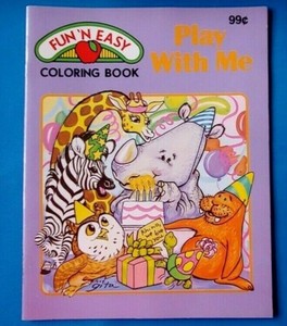 Vtg 1992 Landoll Fun N' Easy "Play With Me" Coloring Book Unused | eBay
